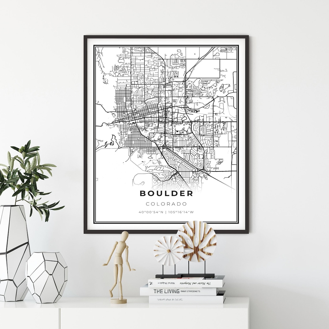 Boulder Map Print Colorado CO Map Art Poster USA Map Art - Etsy