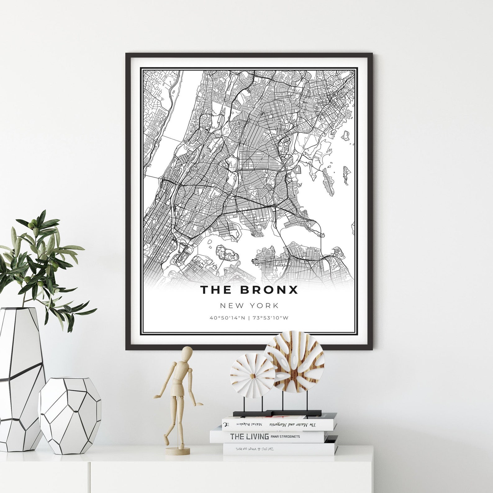 The Bronx Map Print New York City NYC NY USA Map Art Poster - Etsy