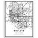 Boulder Map Print, Colorado CO Map Art Poster, USA Map Art, City Street ...