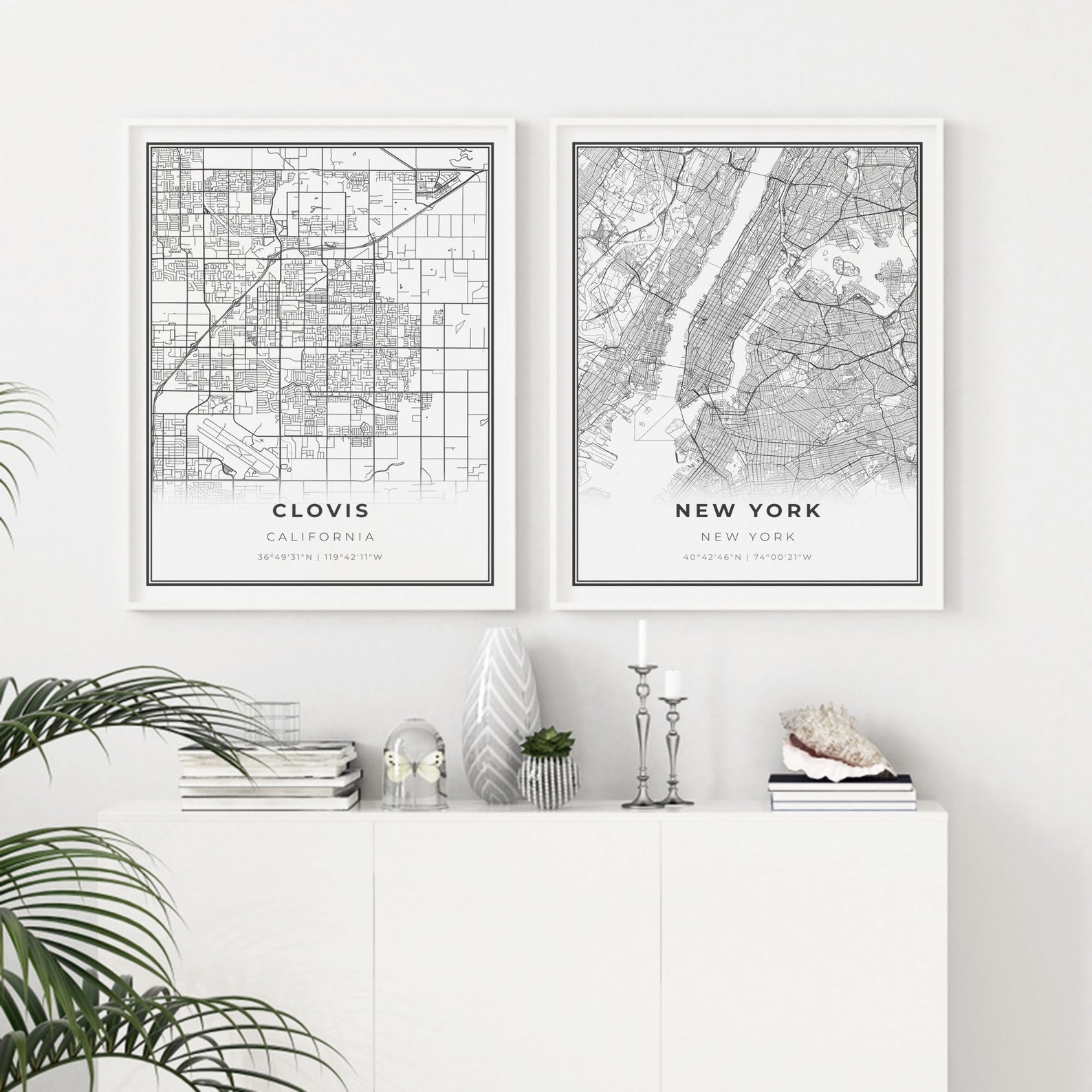 Clovis Map Print California CA USA Map Art Poster City | Etsy