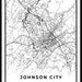 Johnson City Map Print Tennessee TN USA Map Art Poster City - Etsy