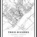 Trois-rivieres Map Print Quebec QC Canada City Street Road - Etsy