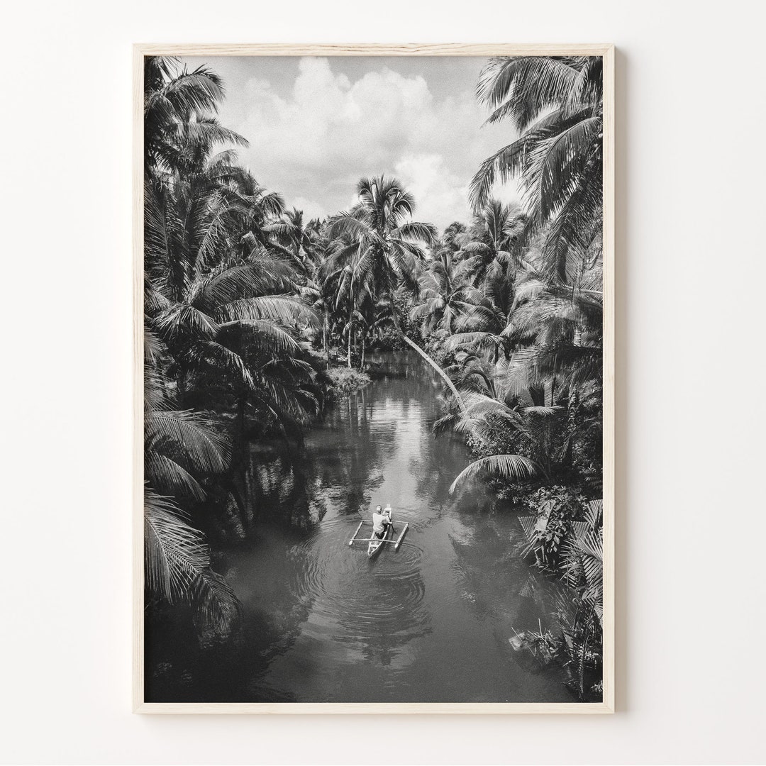 Philippines Jungle Print: Black and White Manila Wall Art - Etsy
