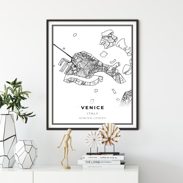 Venice Map - Etsy