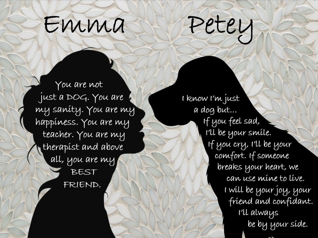 A Girl and Her Dog - Personalized - Etsy