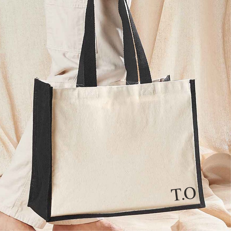 Personalised Initial Tote Bag - Etsy UK