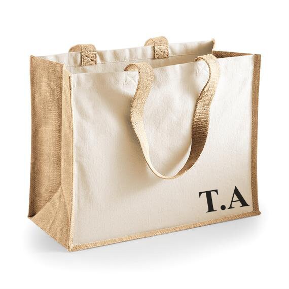 Personalised Initial Tote Bag - Etsy UK