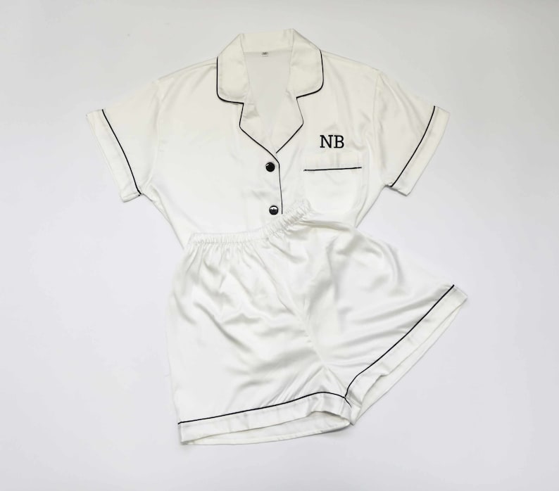 Personalised Silky Satin Pyjamas Set - Etsy UK