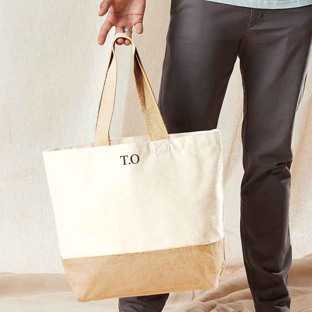 Personalised Initial Tote Bag - Etsy UK