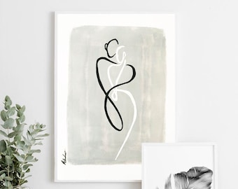 Forever Lady Line Art Illustration Poster Wall Art Print One - Etsy