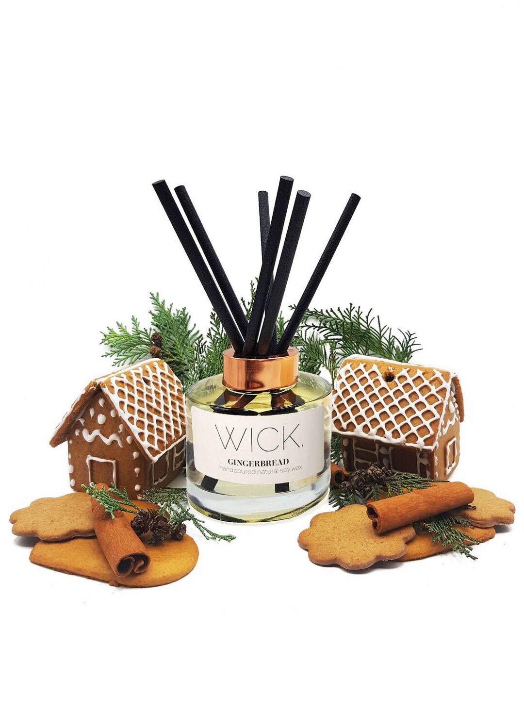 Gingerbread Reed Diffuser, Large Luxury Christmas Scent, Vegan Friendly ...