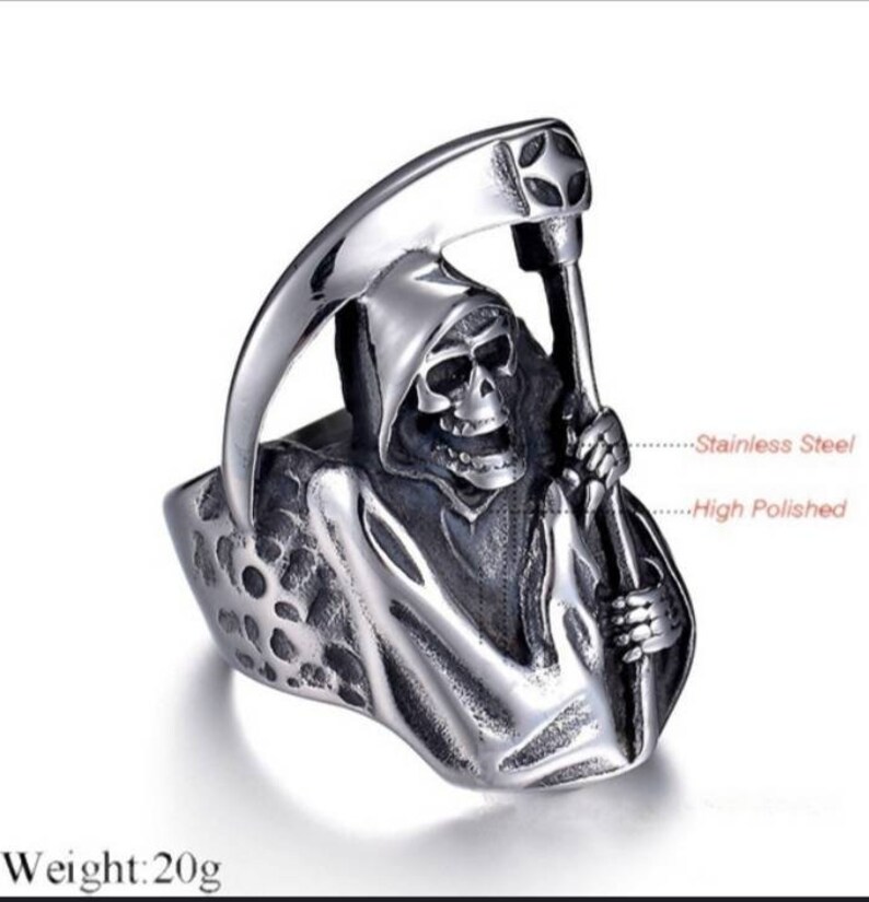 Grim Reaper Ring - Etsy