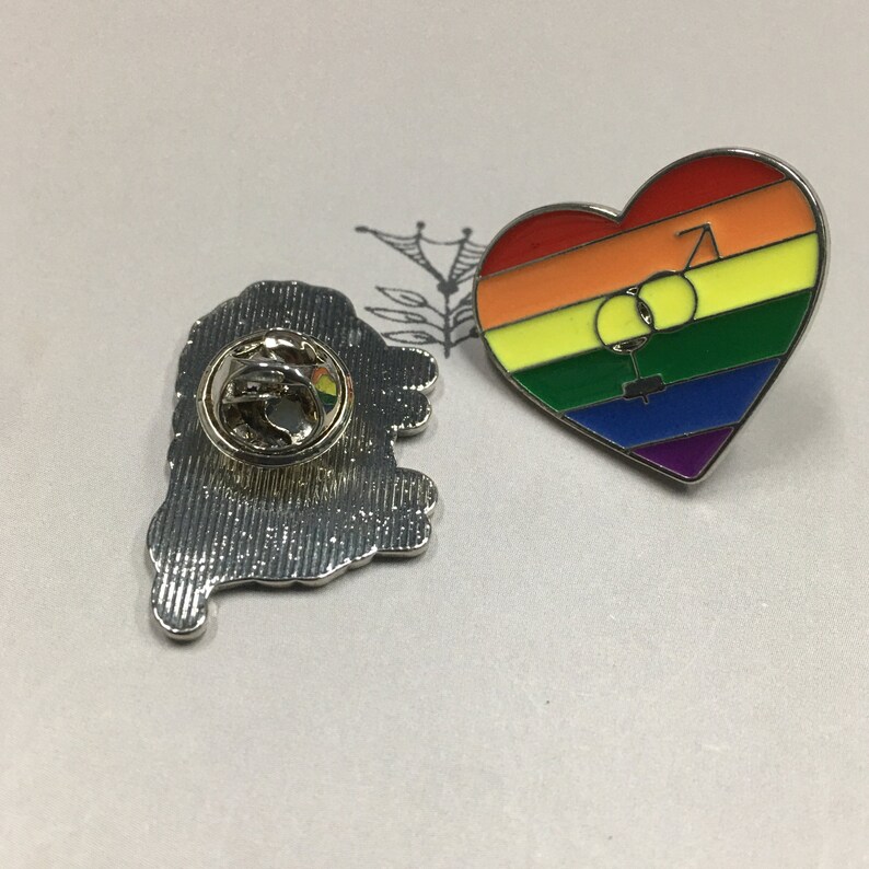 Rainbow Sheep Badges, LGBTQ Rainbow Heart Lgbt Gay Lesbian Pride Enamel ...