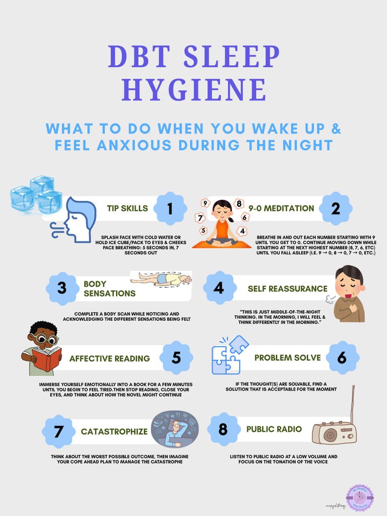 DBT Sleep Hygiene Visual Worksheet - Etsy