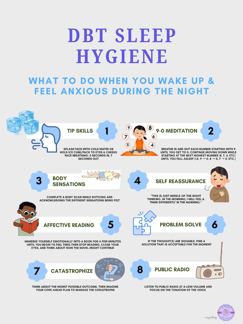 DBT Sleep Hygiene Visual Handout - Etsy