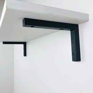 Black Modern Wall Brackets for Shelves Floating Shelf Wood Brackets - Etsy