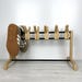Double Sided Wooden Shoe Stand | Unique Shoe Rack for Entryway | 6 Pair ...