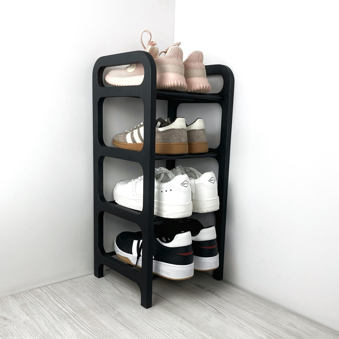 Tall Narrow Shoe Rack for Entryway | Vertical Corner Shoe Storage for ...