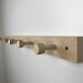 Modern Peg Rail Coat Rack for Wall | Wood and Metal Hook Hanger for ...