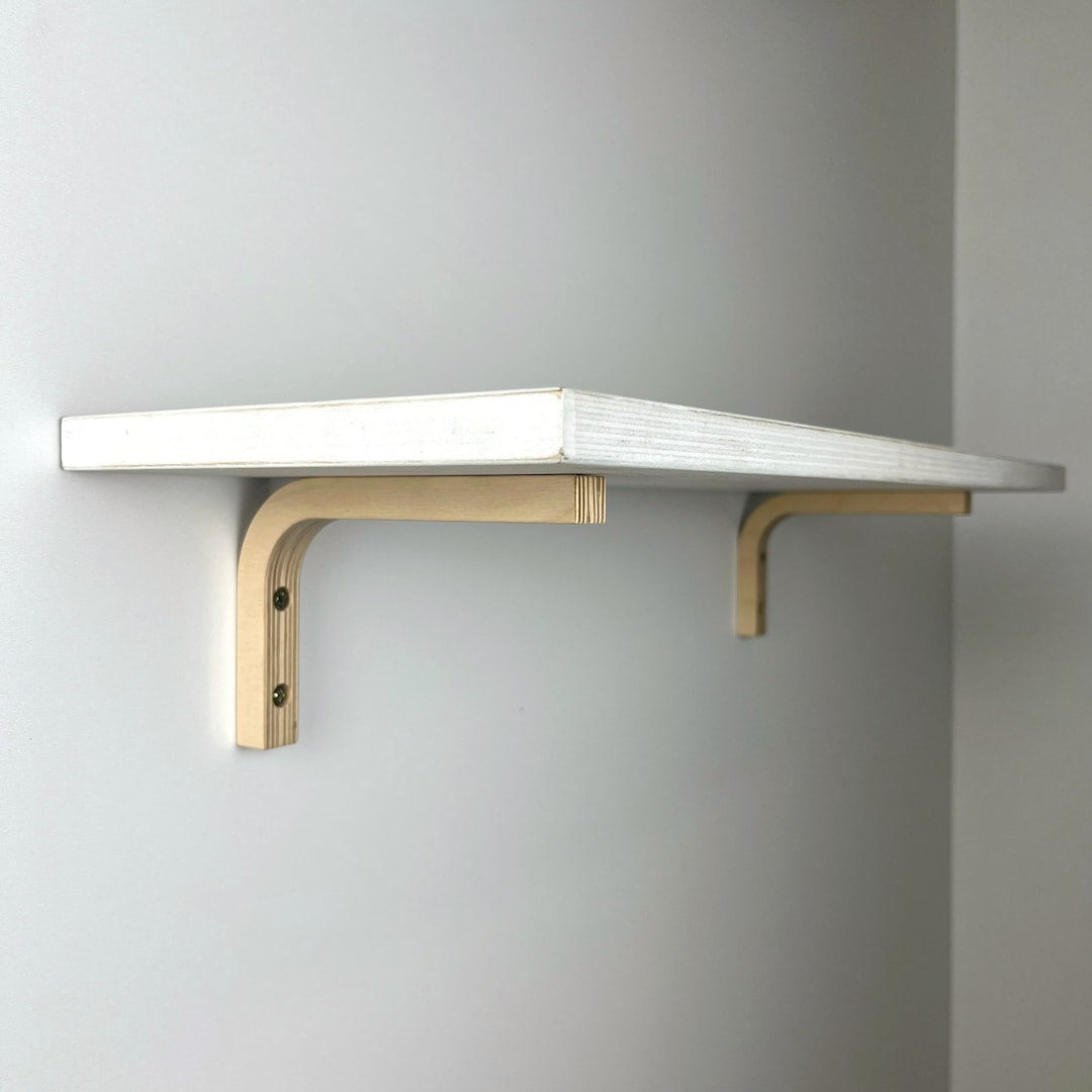 Wood Wall Shelf Brackets Set Floating Brackets for Shelves Wall ...