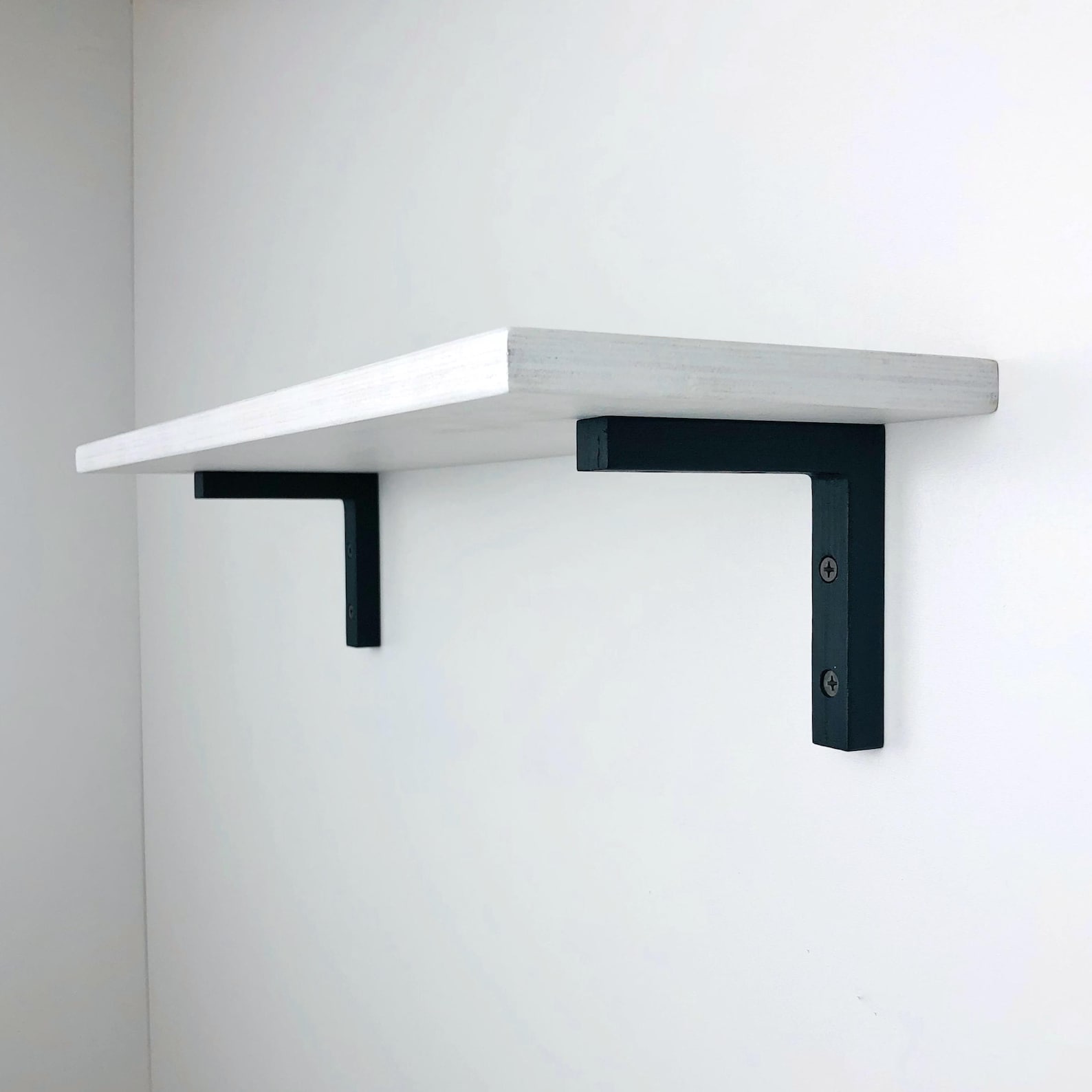 Small Wooden Shelf Brackets | L Shaped Wall Brackets for Floating ...