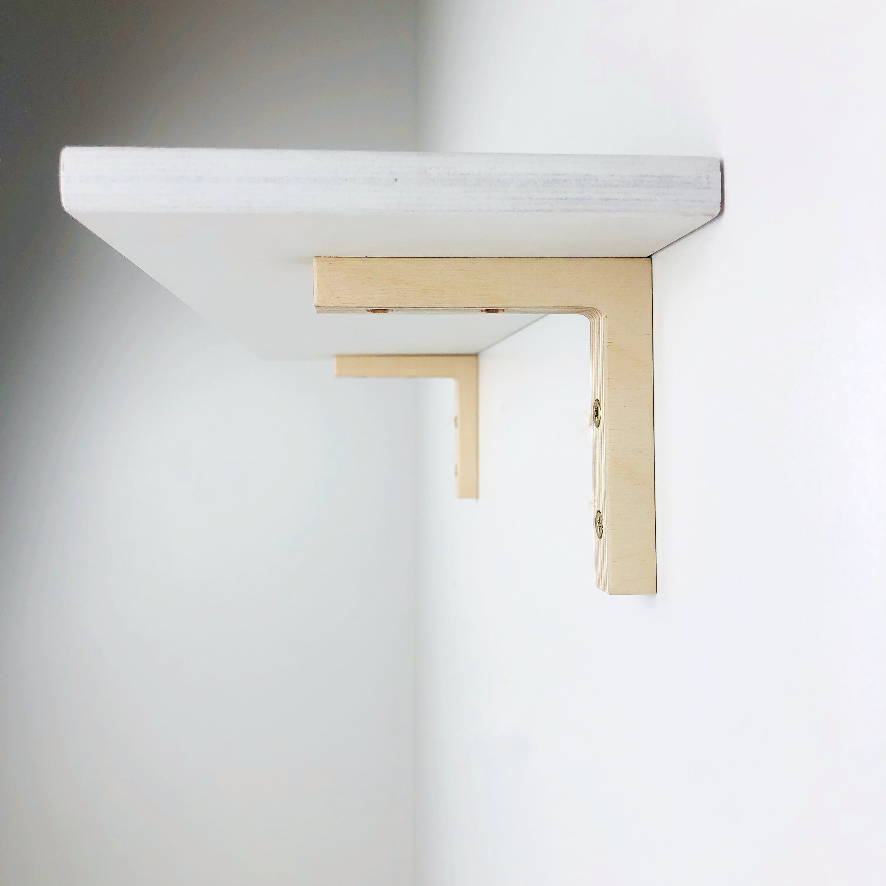 Small Wooden Shelf Brackets | L Shaped Wall Brackets for Floating ...
