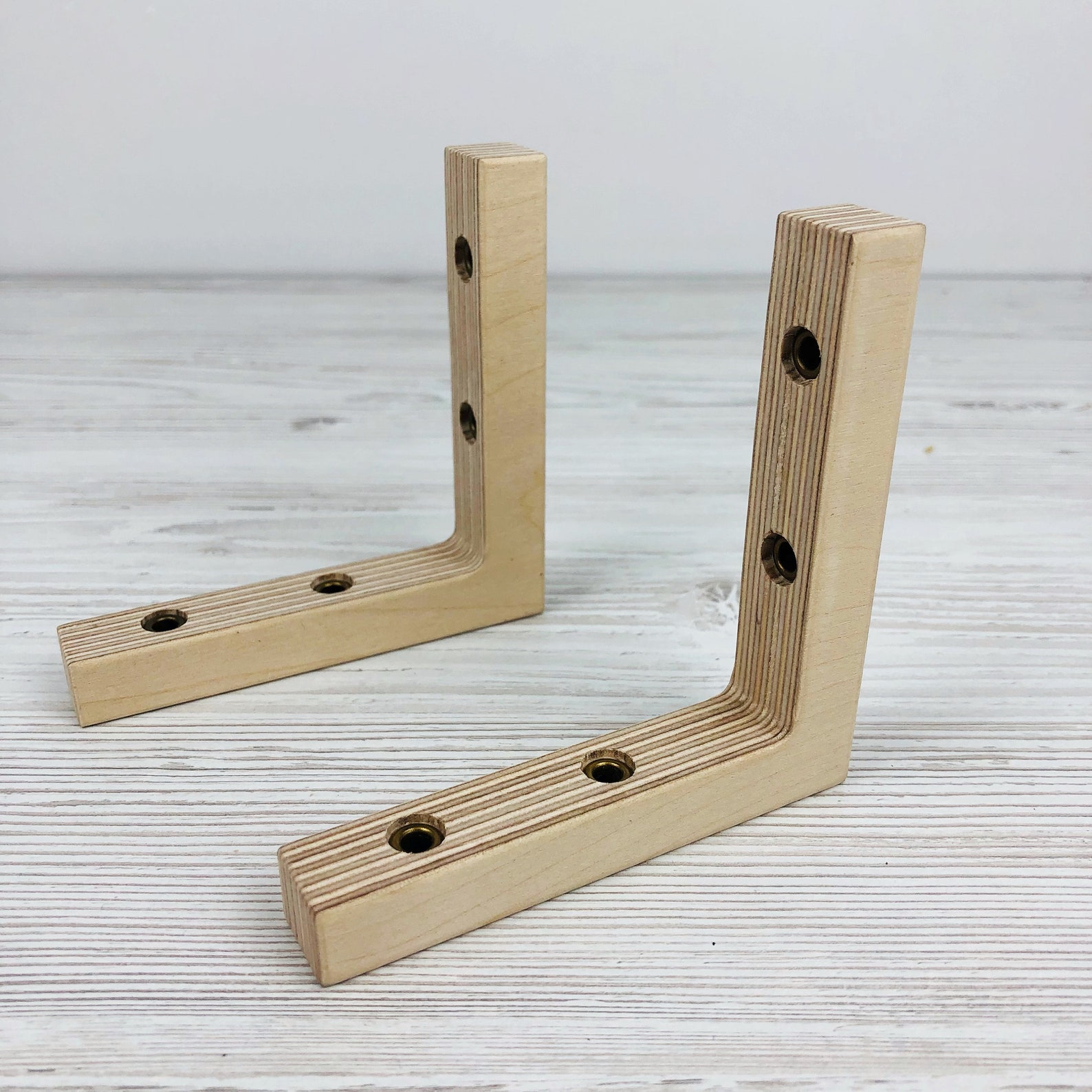 Small Wooden Shelf Brackets | L Shaped Wall Brackets for Floating ...