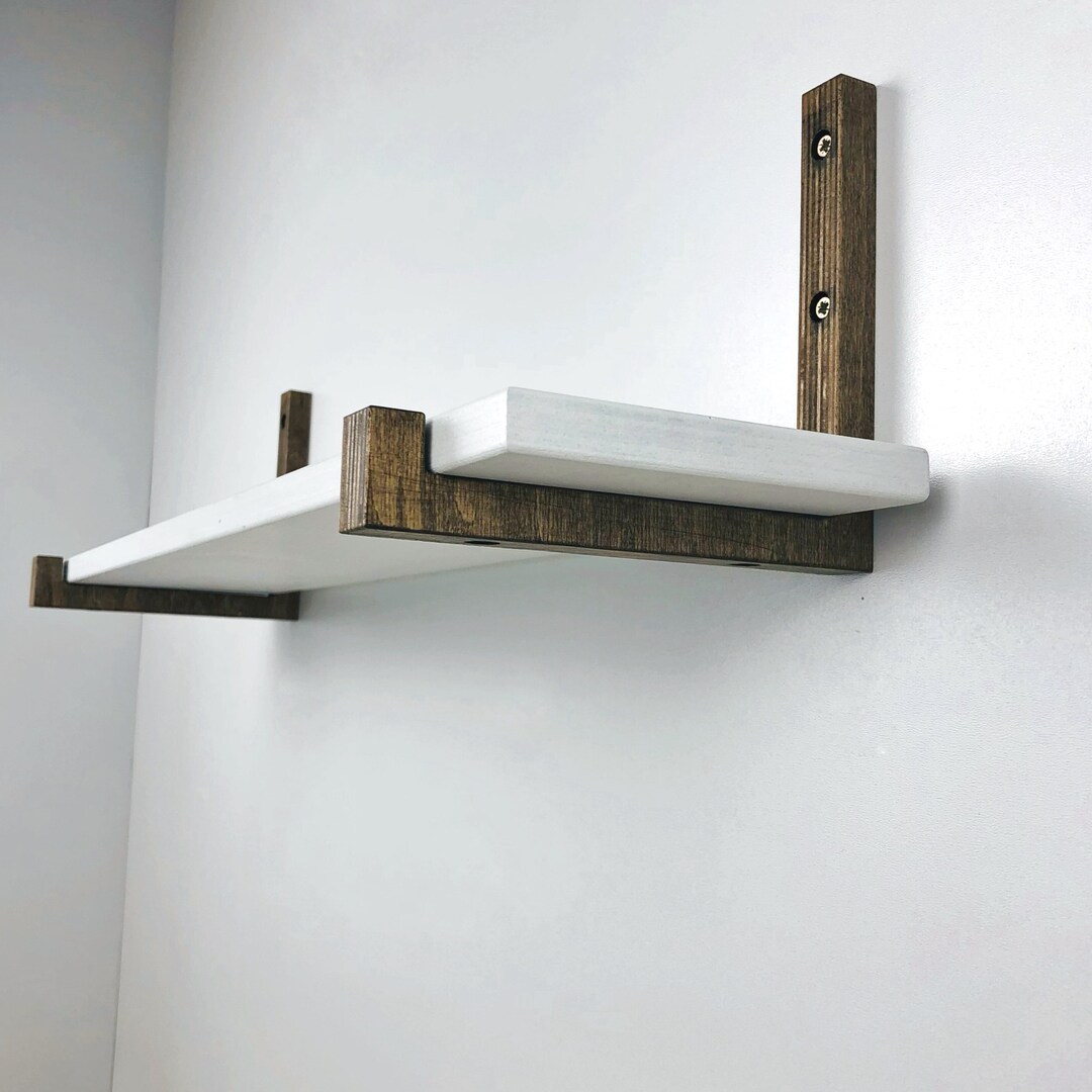 Modern Wall Shelf Brackets With Lip | Floating Shelf Support Bracket ...
