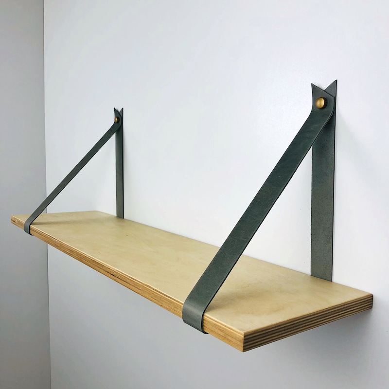 Leather Strap Shelf - Etsy