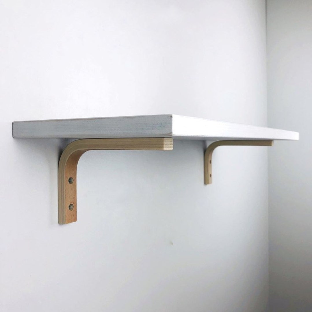 Wood Wall Shelf Brackets Set Floating Brackets for Shelves - Etsy
