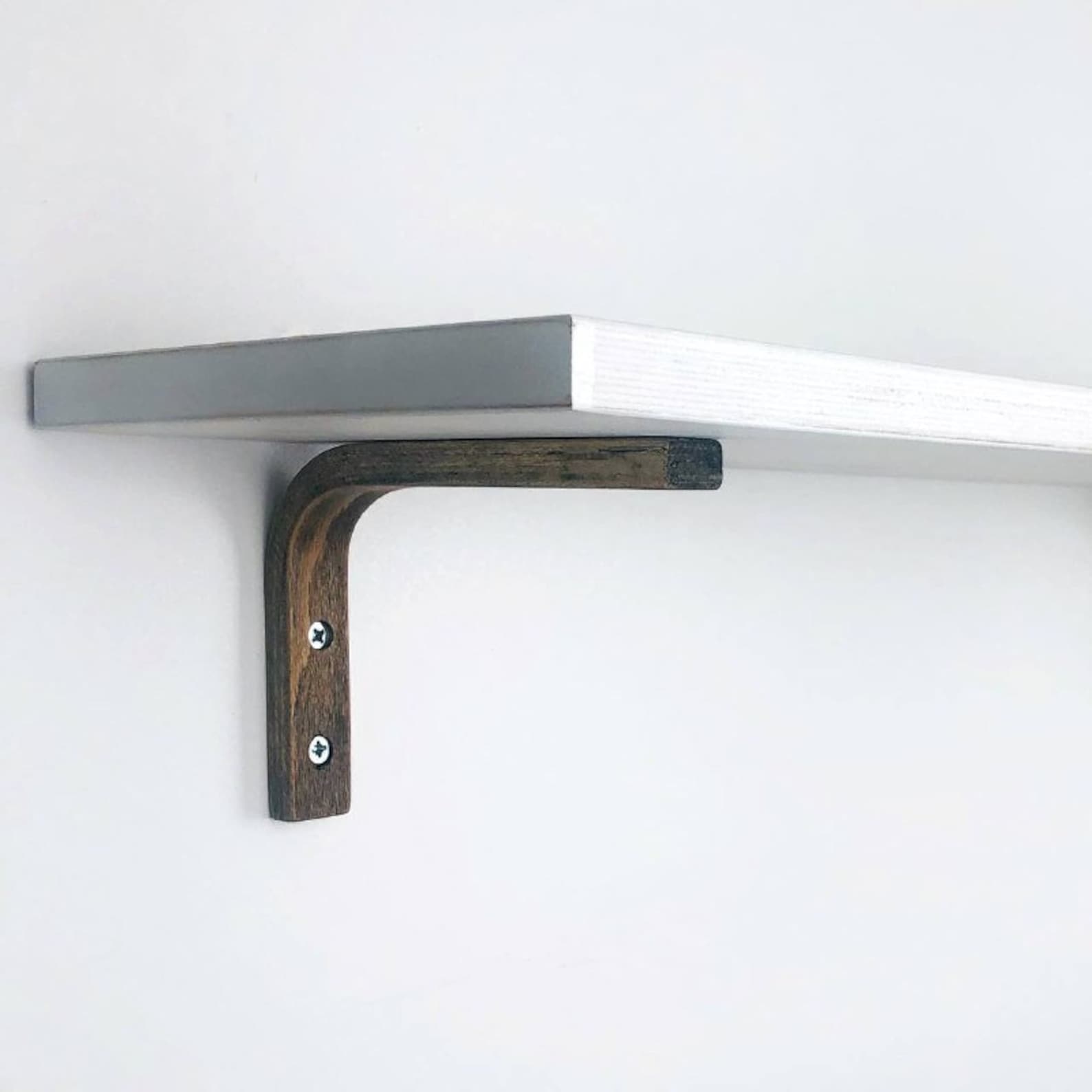 Wood Shelf Brackets Modern Wall Brackets for Shelving Floating - Etsy