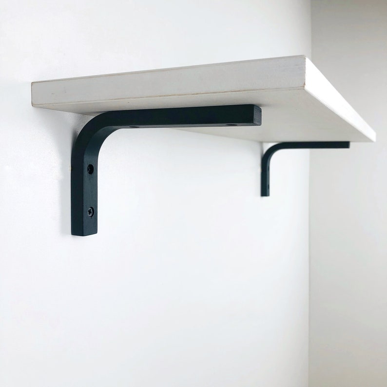 Wood Shelf Brackets Modern Wall Brackets for Shelving Floating - Etsy