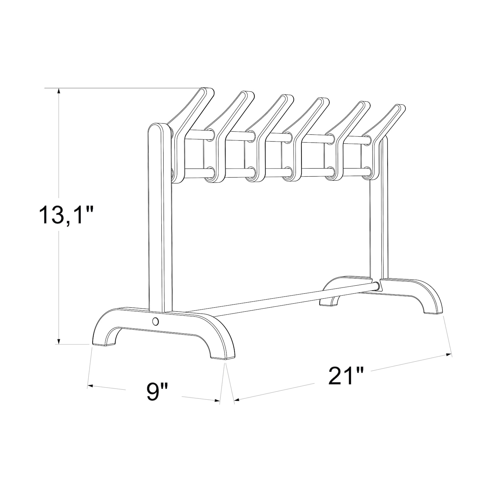 Double Sided Wooden Shoe Stand | Unique Shoe Rack for Entryway | 6 Pair ...