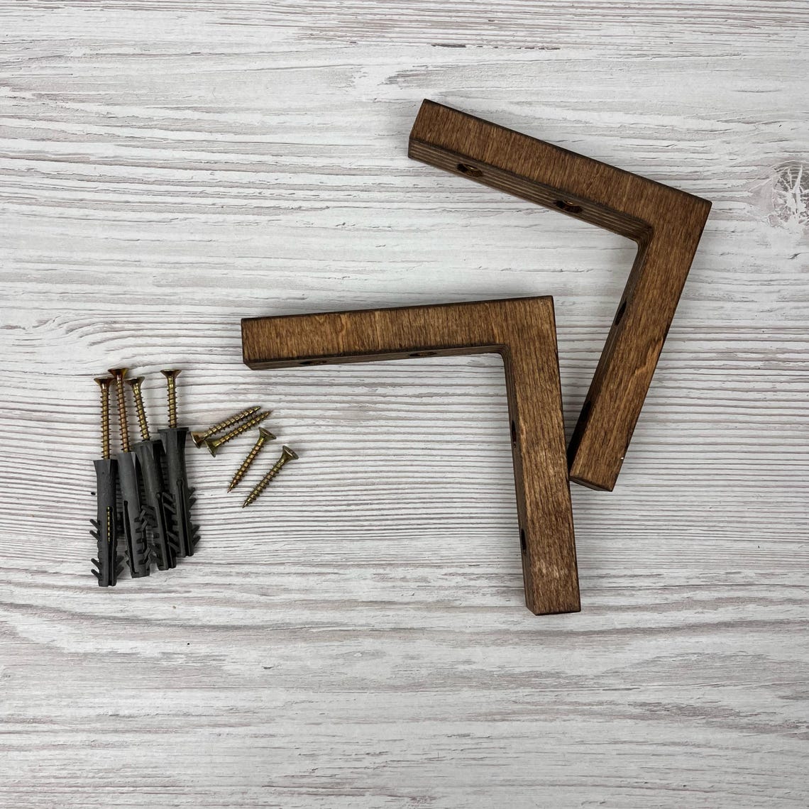 Small Wooden Shelf Brackets | L Shaped Wall Brackets for Floating ...