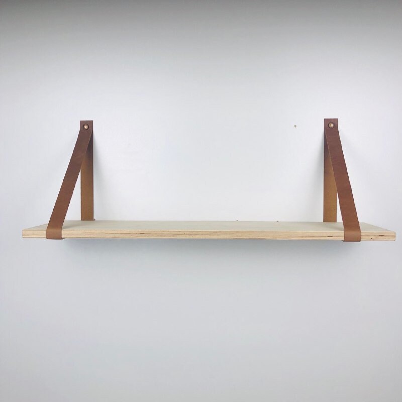 Leather Shelf Brackets Leather Straps for Shelf Wall Hanging Strap ...