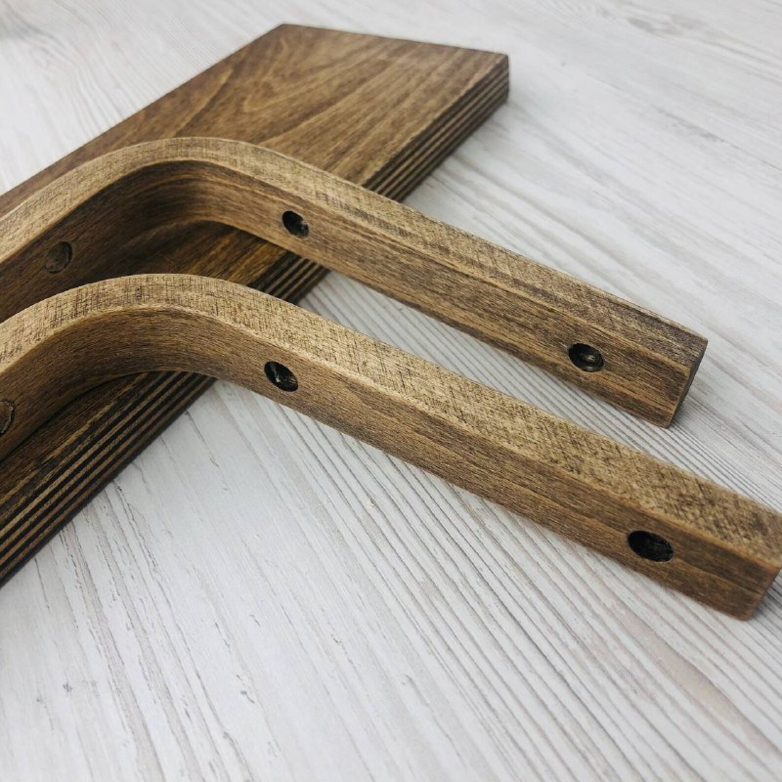 Wood Shelf Brackets Modern Wall Brackets for Shelving Floating - Etsy