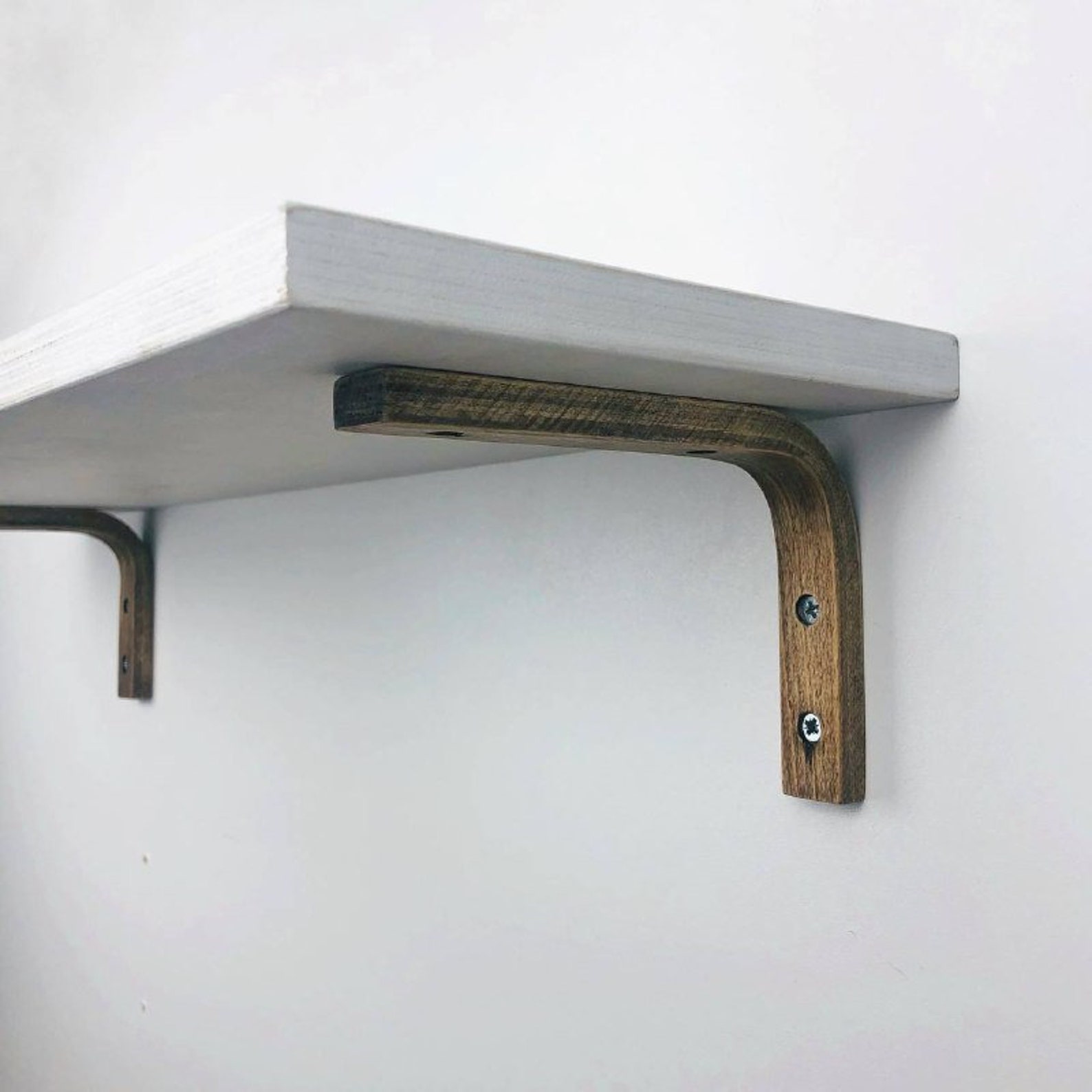 Wood Shelf Brackets Modern Wall Brackets for Shelving Floating - Etsy
