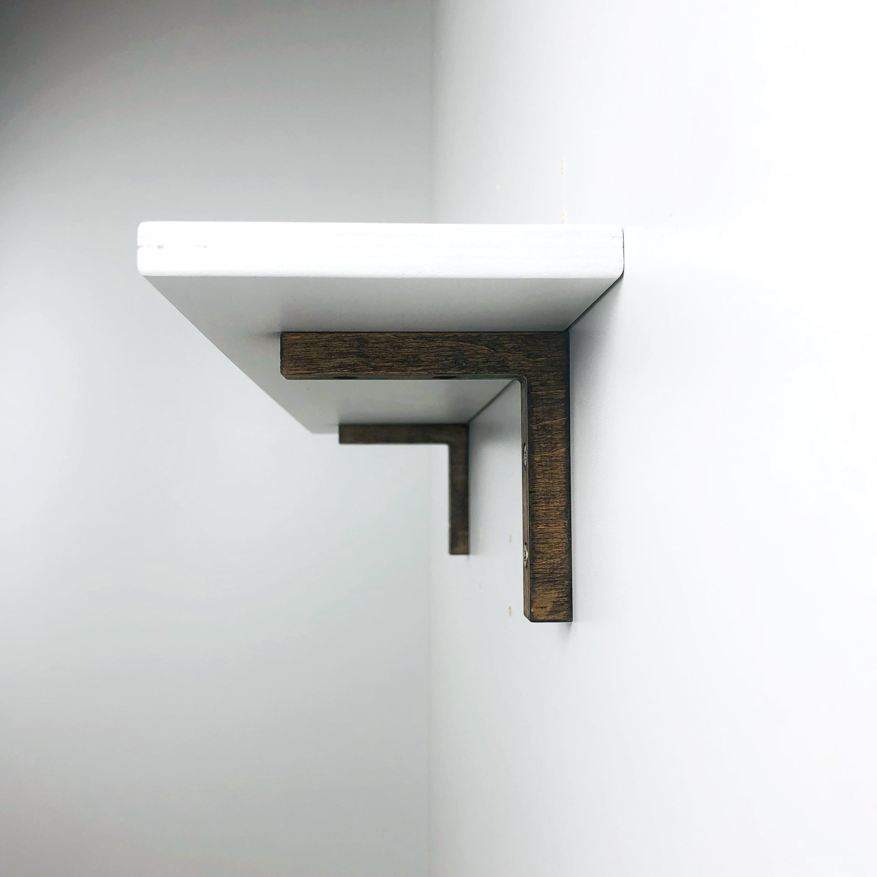 Small Wooden Shelf Brackets | L Shaped Wall Brackets for Floating ...
