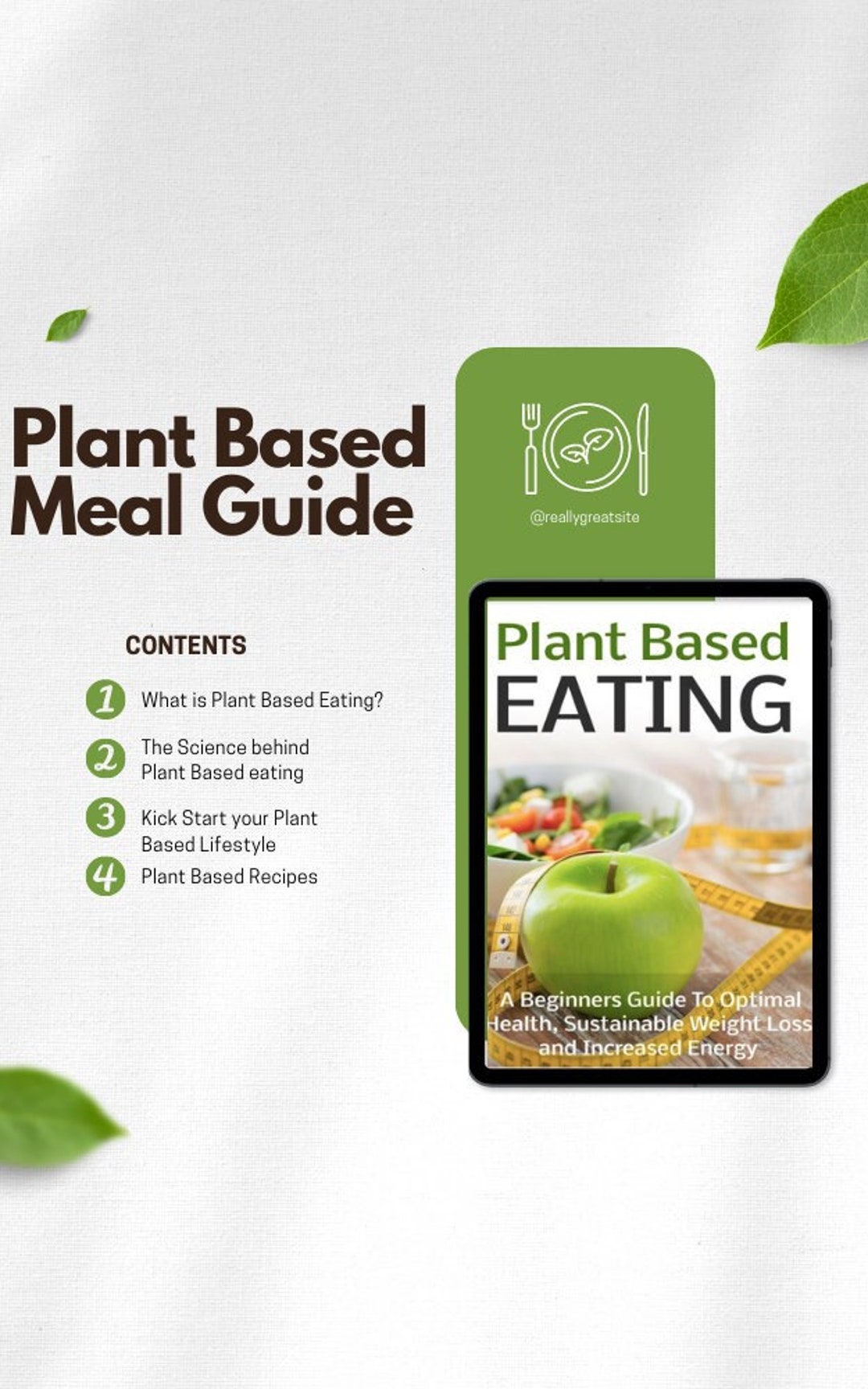 Healthy Eating PLANT BASED Meal GUIDE Comprehensive Recipes Book in Pdf ...