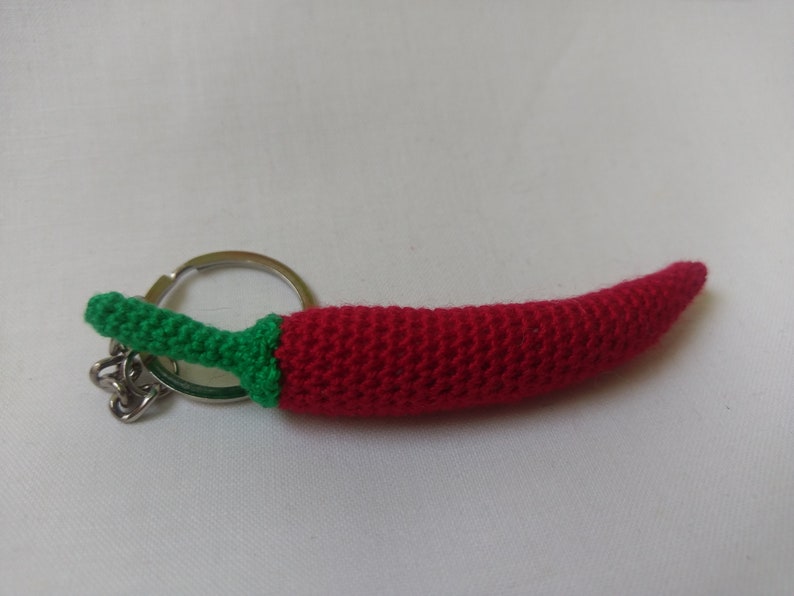 Red Hot Peppers,keychain Crochet,bag Accessory,crochet Chilli,crochet ...