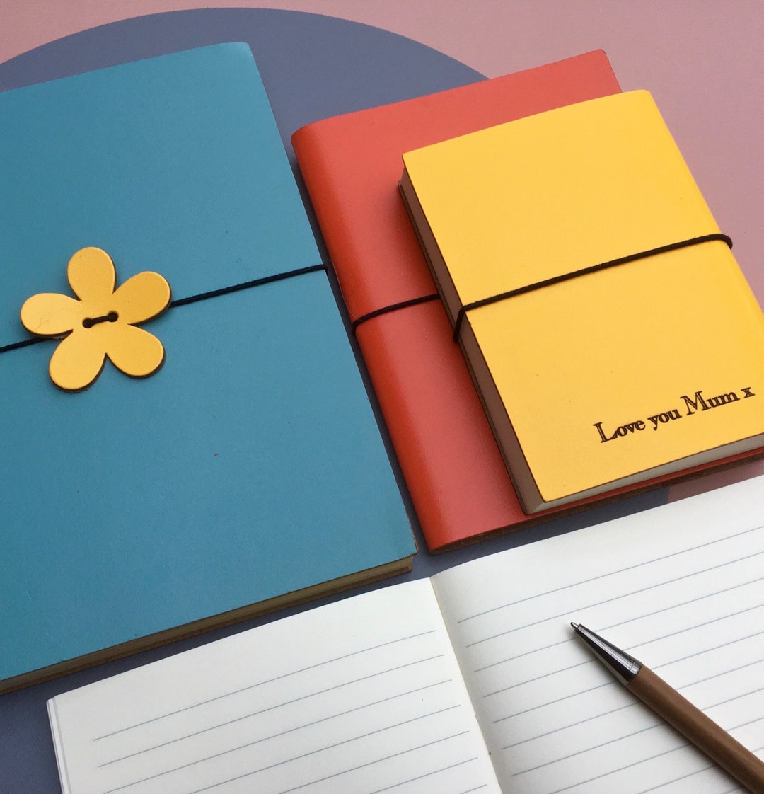 Leather Journal Button Closure - Etsy