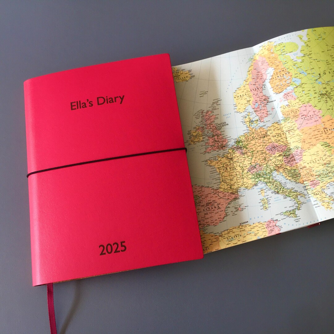 2025 Personalised Leather Diary Day to Page Week to View - Etsy UK