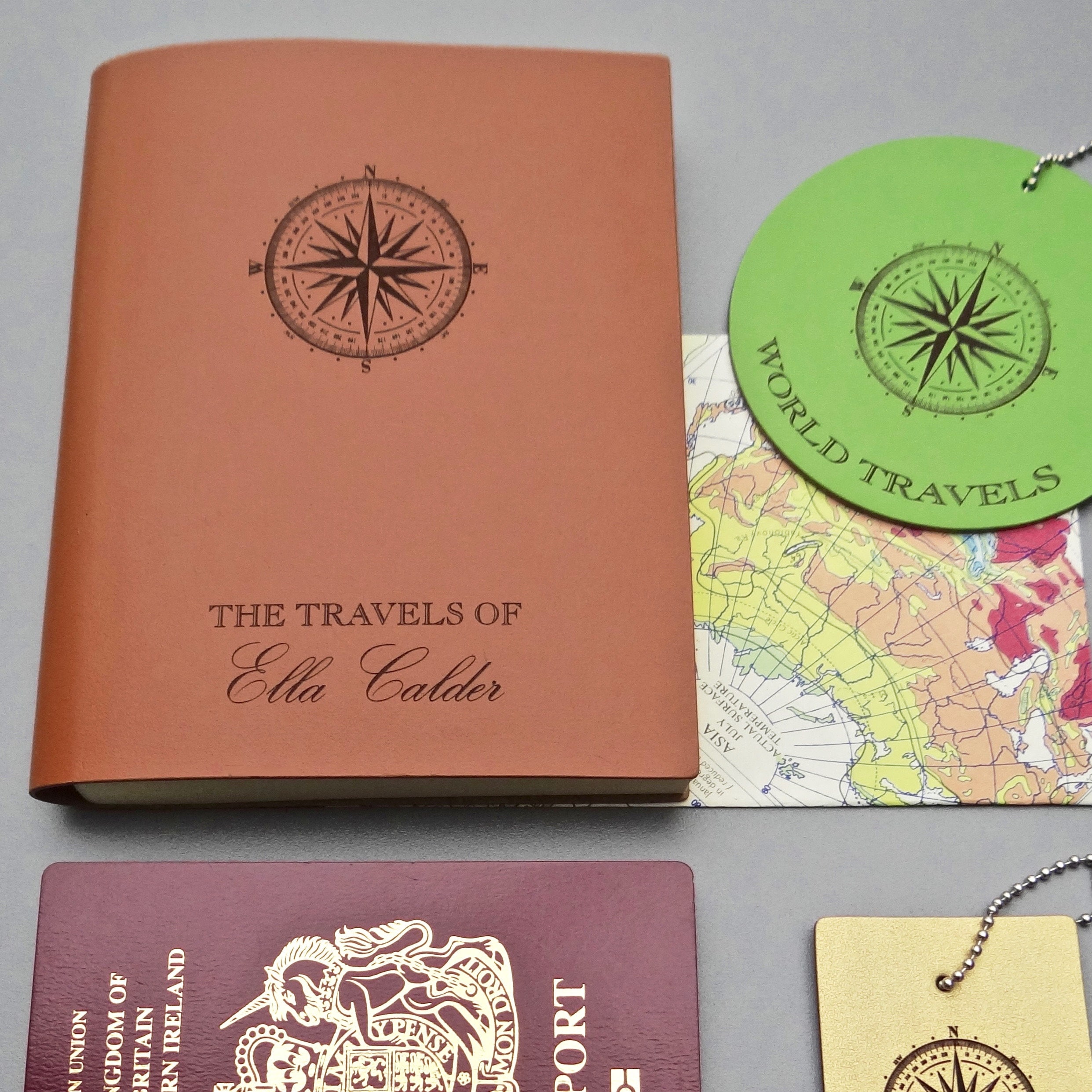 Leather Travel Journal | Etsy