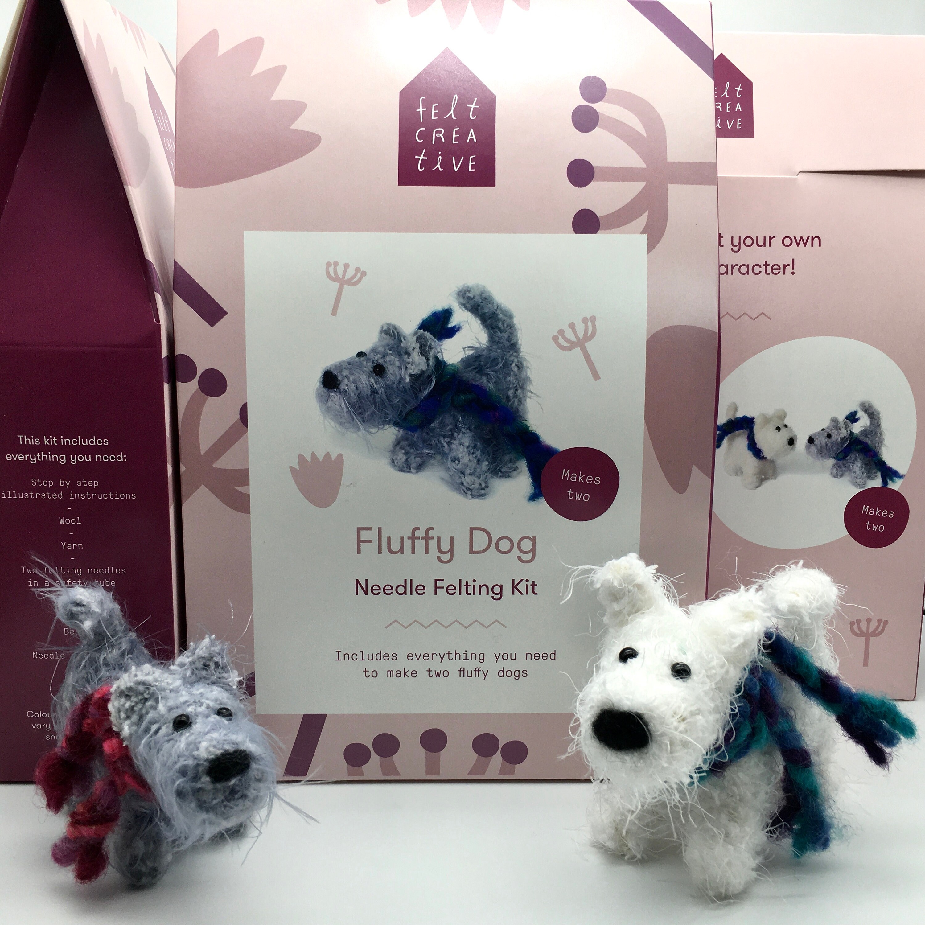 Fluffy Dog Needle Felting Kit | Etsy