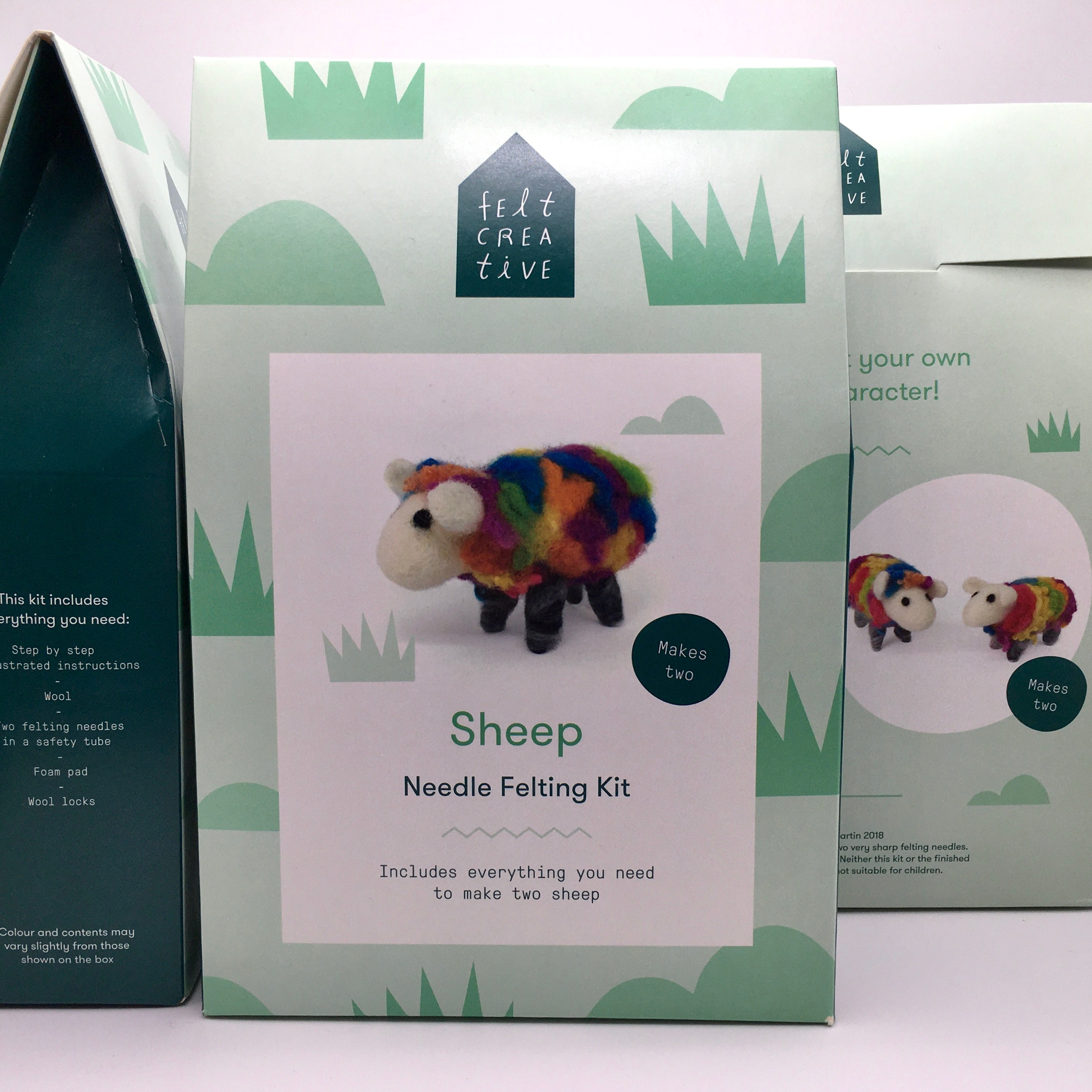 Colourful Sheep Needle Felting Kit - Etsy