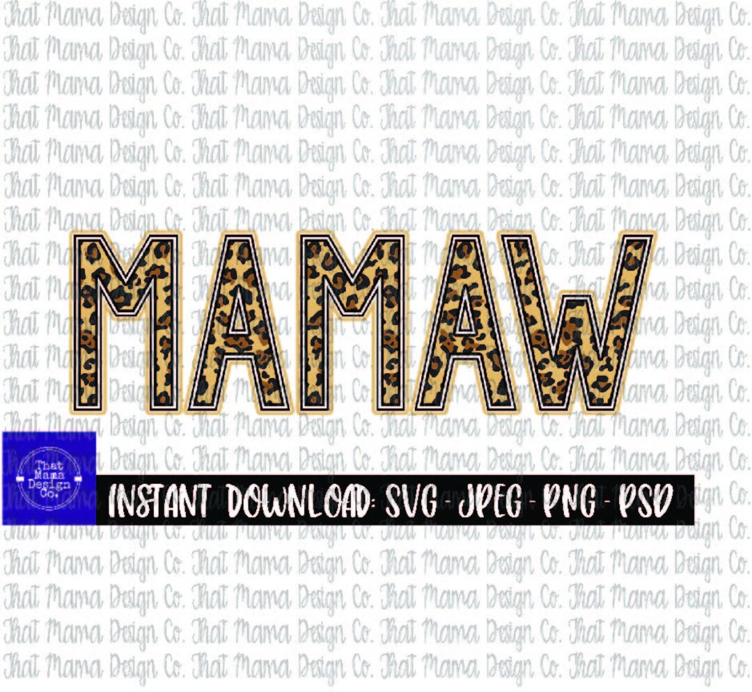 Leopard Mamaw-cheetah Mamaw Clipart-mamaw Sublimation-leopard - Etsy