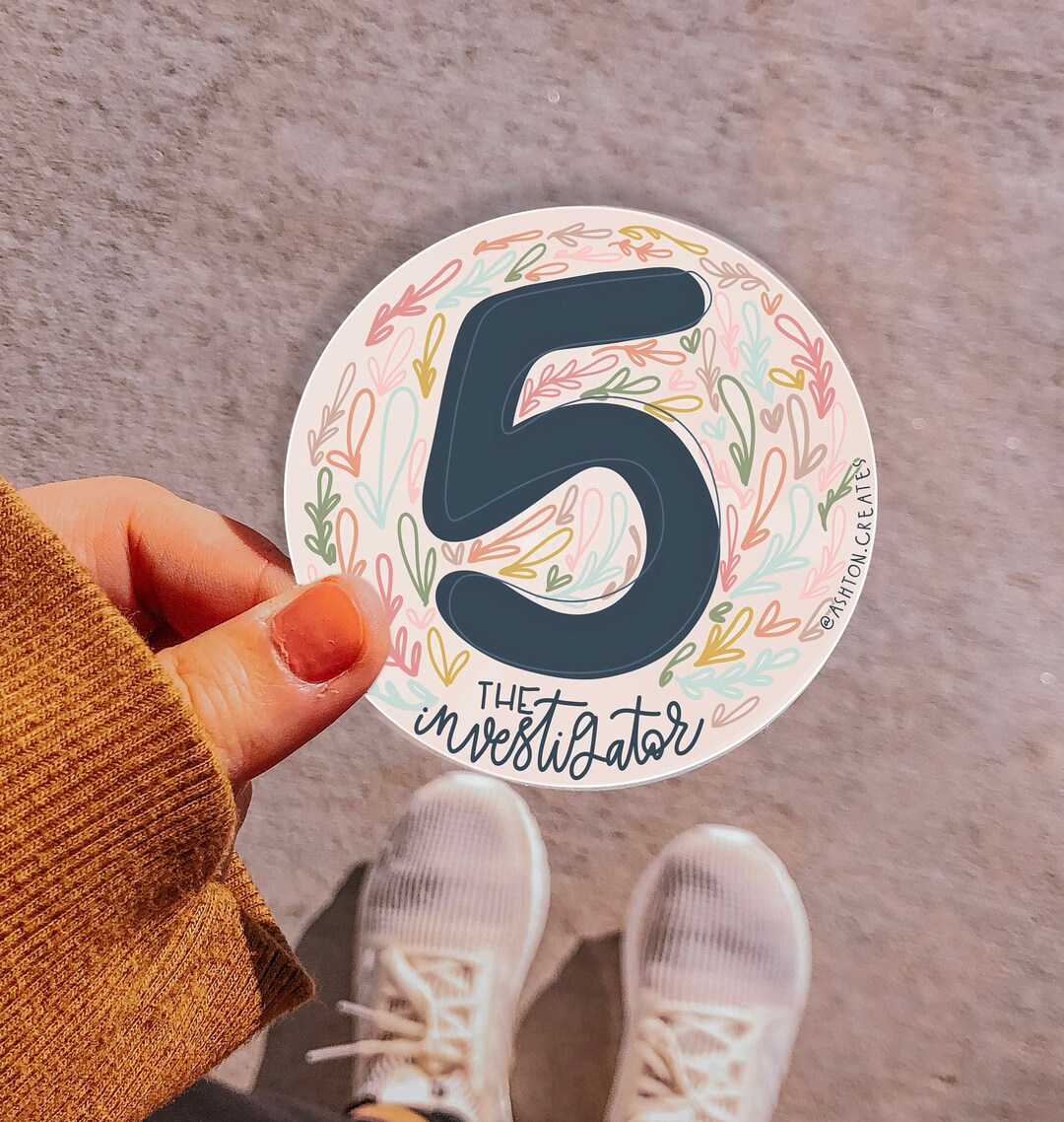 Enneagram 5 Decal, Enneagram 5 Sticker - Etsy