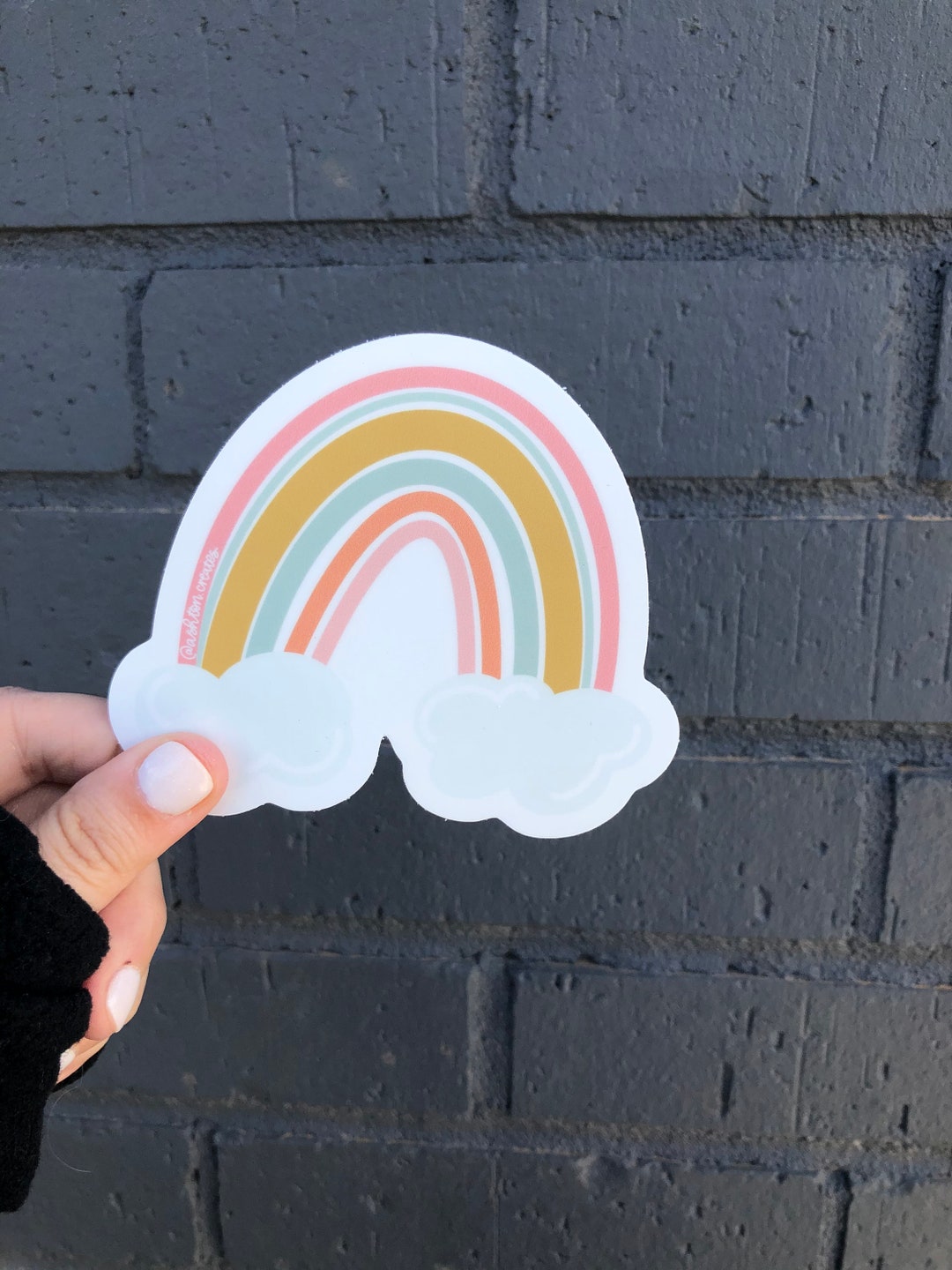Large Rainbow Decal, Happy Rainbow Sticker, Laptop Sticker, Car Decal ...