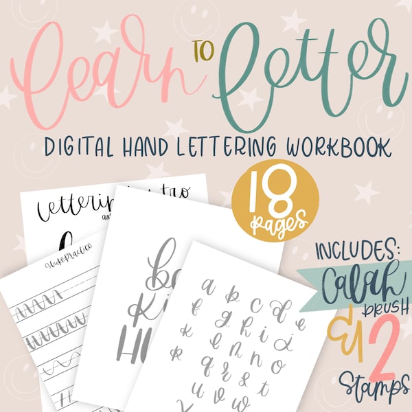 Hand Lettering Workbook - Etsy