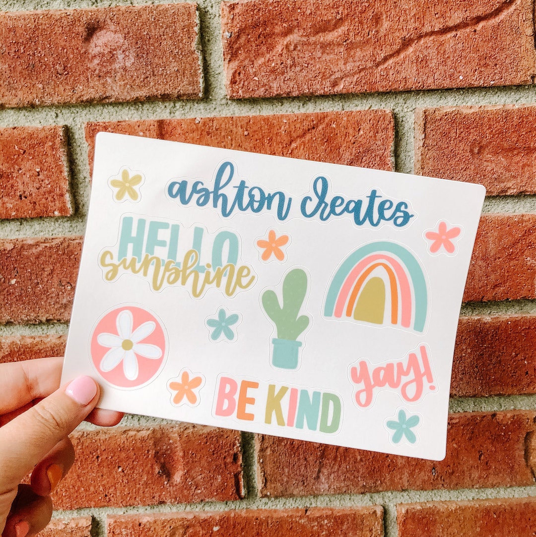 Happy Sticker Sheet // Ashton Creates Sticker Sheet - Etsy Norway